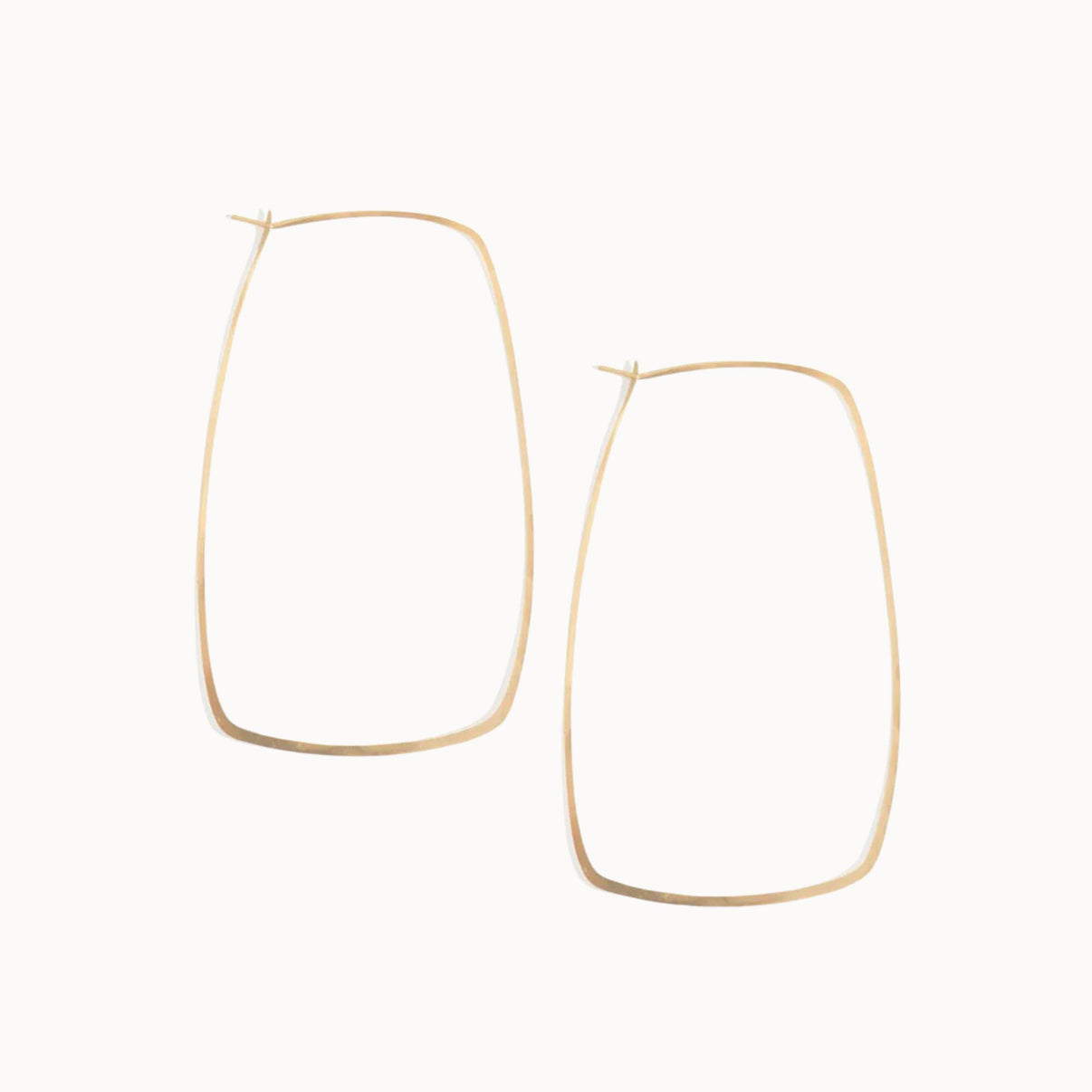 Melissa Joy Manning 14k Gold Extra Large Square Hoop – Thistle Hill