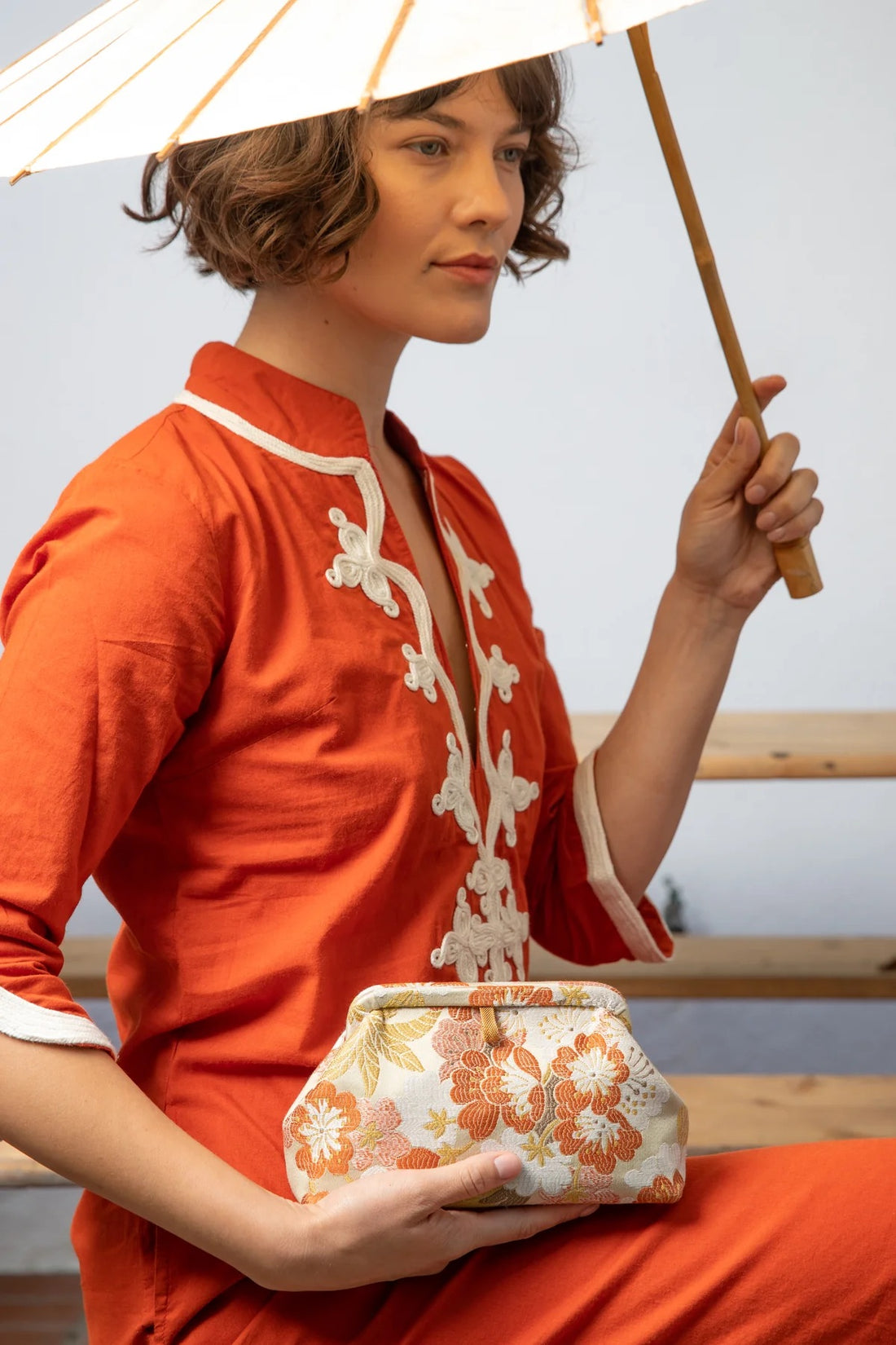 Marian Paquette Liette Taupe and Burnt Orange – Thistle Hill